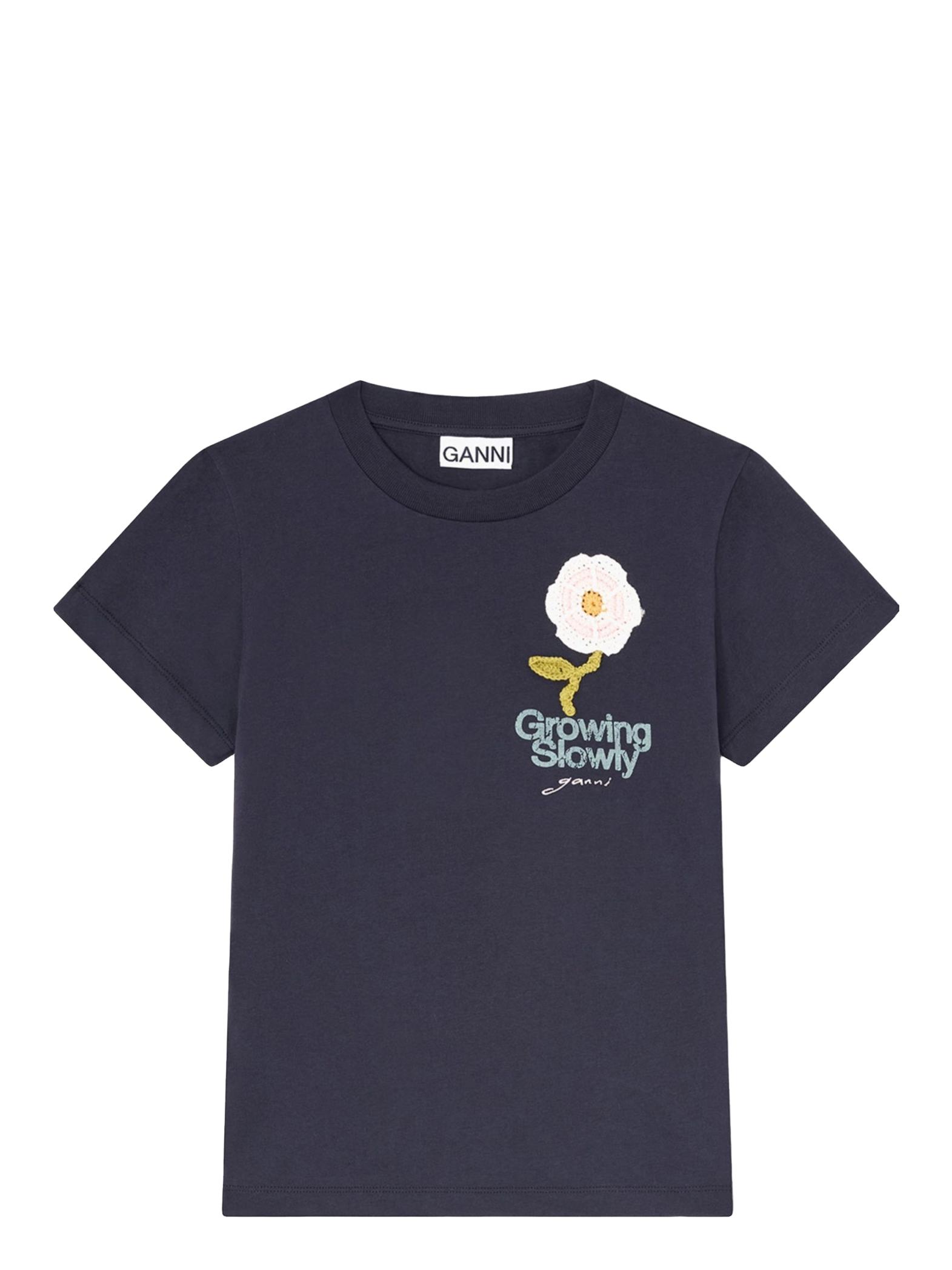 GANNI Ganni Crochet Flower Baby Fit T-Shirt